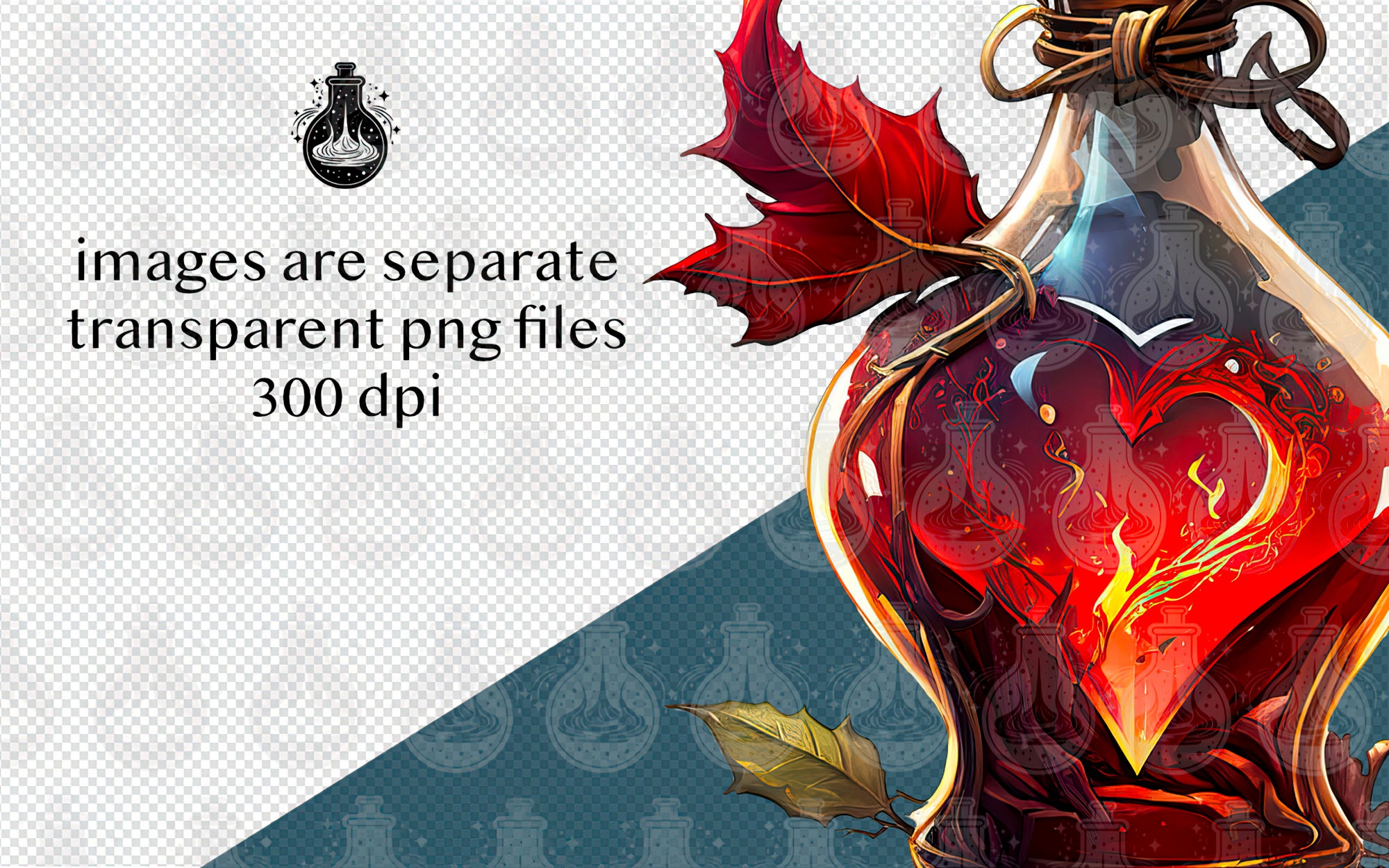 12 Fantasy Health Potion Clipart, Hearth, Health, Vibrant, Magic ...