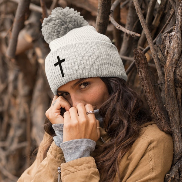 Christian Beanie With Cross - Etsy