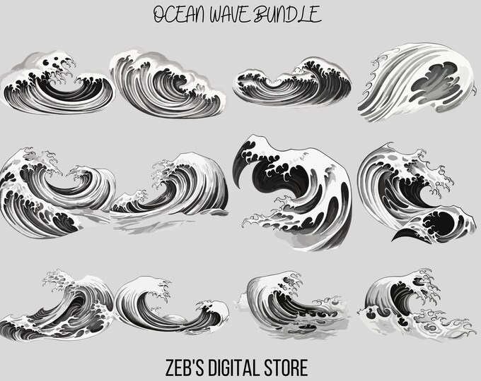 WAVE SVG, Wave Svg Cut Files for Cricut, Wave Clipart, Waves Svg Cut ...