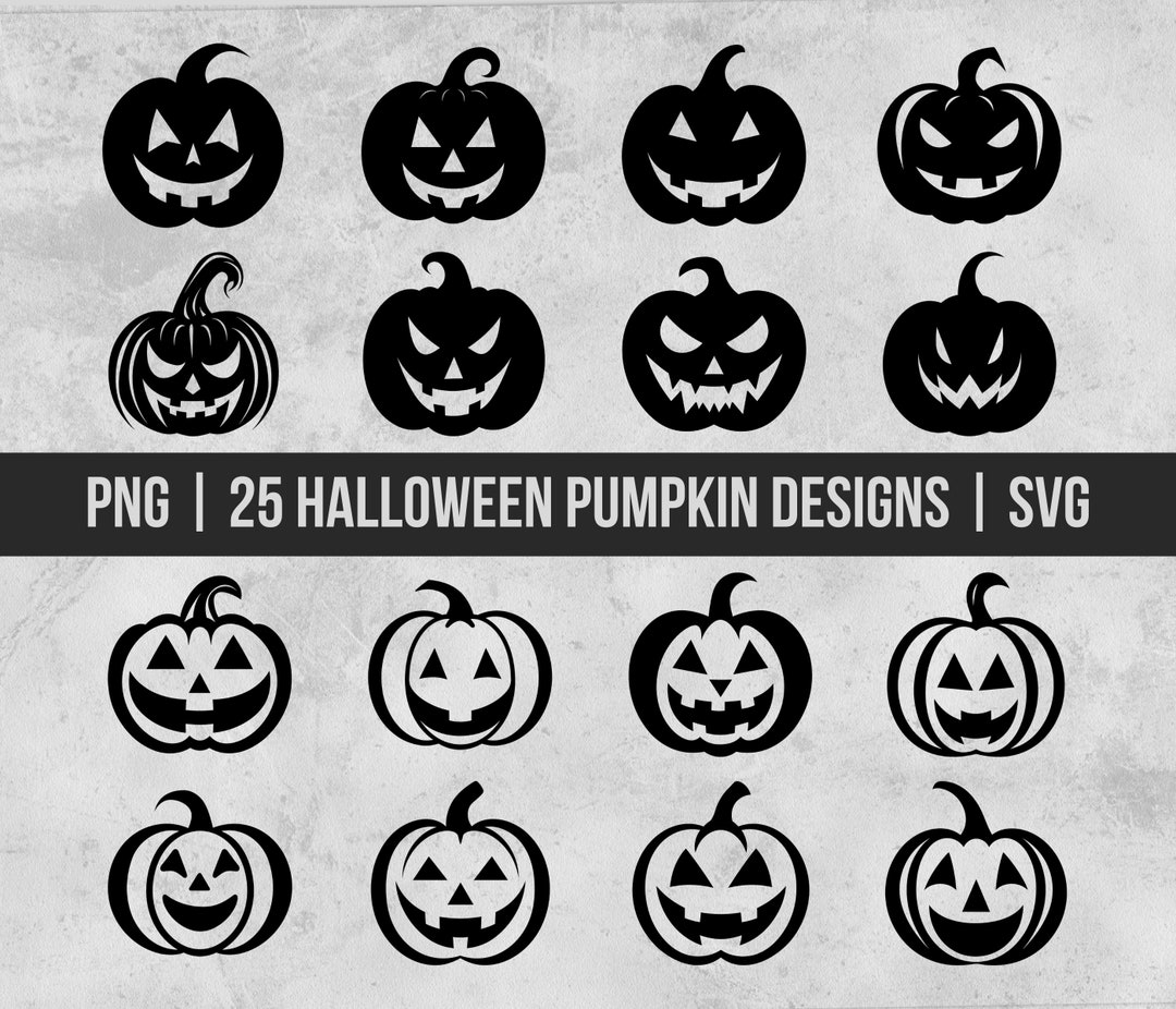 Spooky Halloween Svg Halloween Cut File Pumpkins Svg Pumpkin Bundle