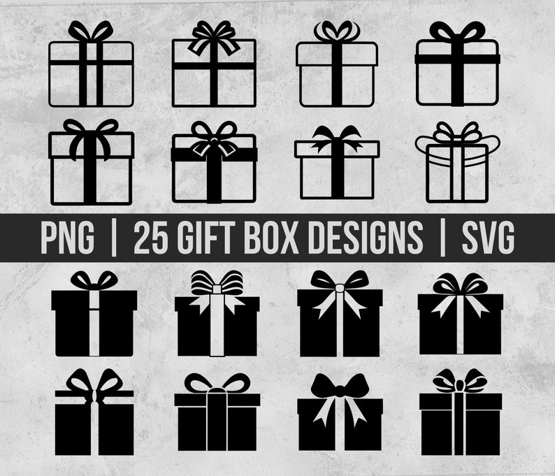 Presents SVG Bundle, Present SVG, Gift Box SVG, Gift Box Cut File, Gift ...