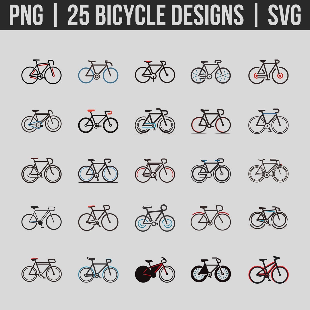 Bike Svg, Bike Cut File, Bike Clipart, Bicycle Svg, Biking Svg, Bicycle ...