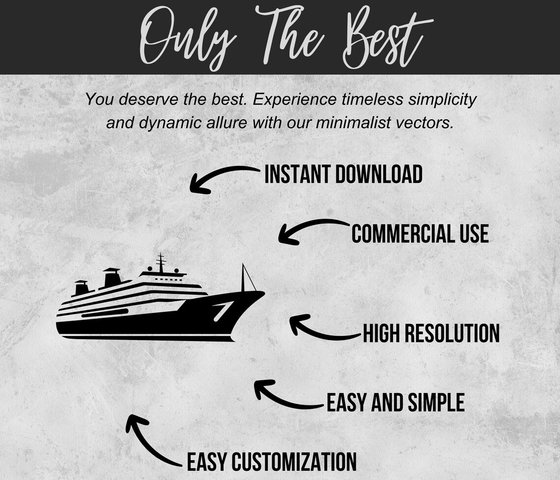 Cruise Ship SVG, Ship Silhouette, Boat SVG, Cruise Ship Cut File ...