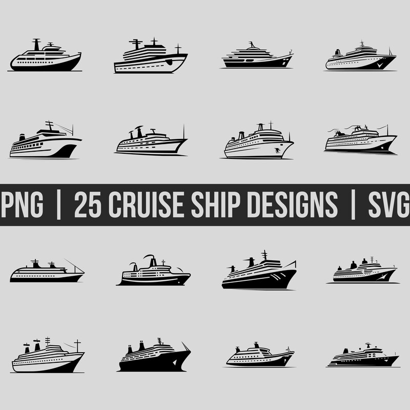 Cruise Ship Svg - Etsy