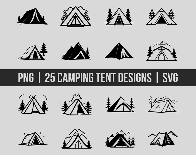 Camping Tent SVG File, SVG Files for Cricut, Camping Svg, Tent Clipart ...