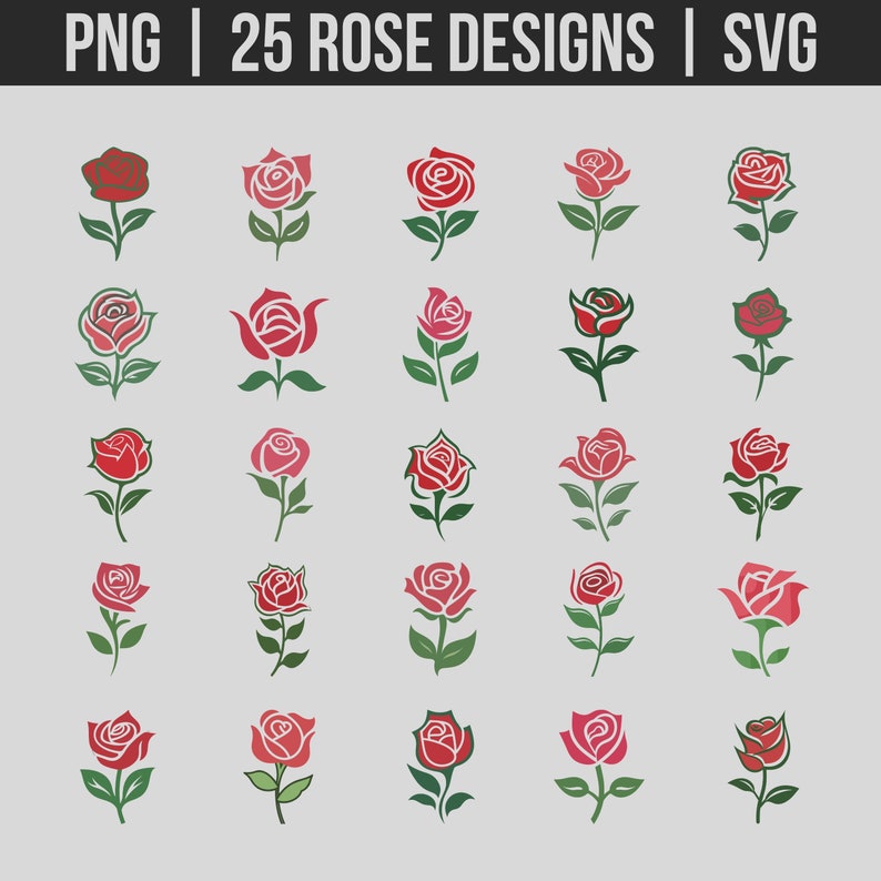 Rose Vector, Roses Cut File, Rose Cut File, Rose Silhouette, Rose Svg ...