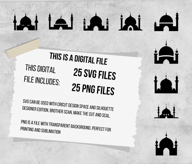 Mosque SVG, Mosque Silhouette, Islamic SVG, Islam SVG, Mosque, Mosque ...