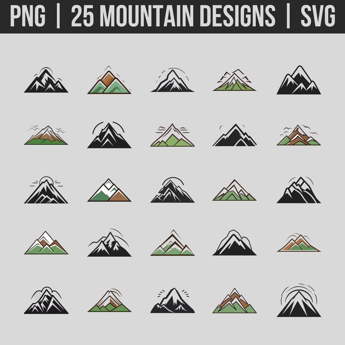MOUNTAIN SVG Bundle,mountain Clipart,camping Mountain Svg,mountain ...