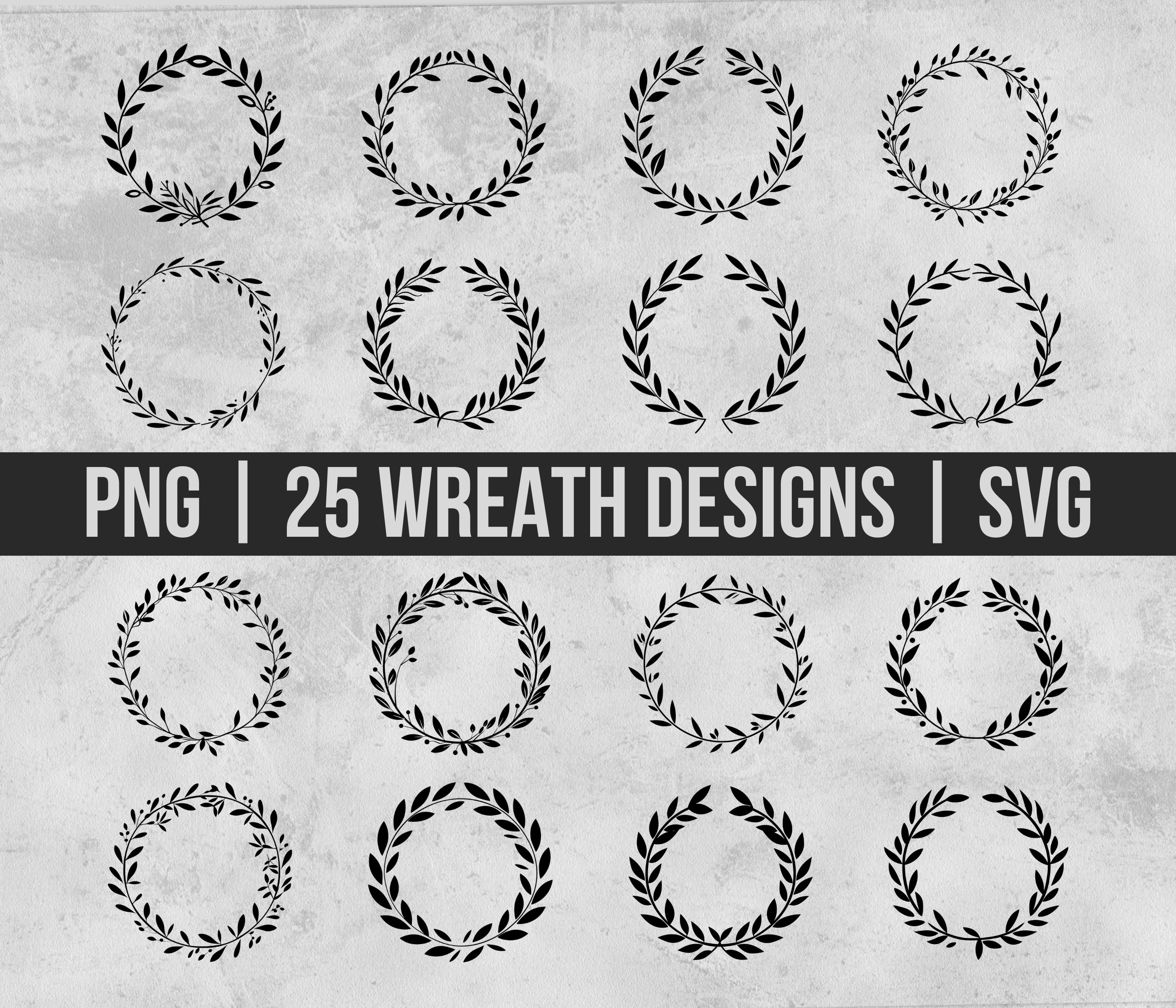 Wreath SVG Hand Drawn Wreath Farmhouse Wreath Svgwreath SVG - Etsy