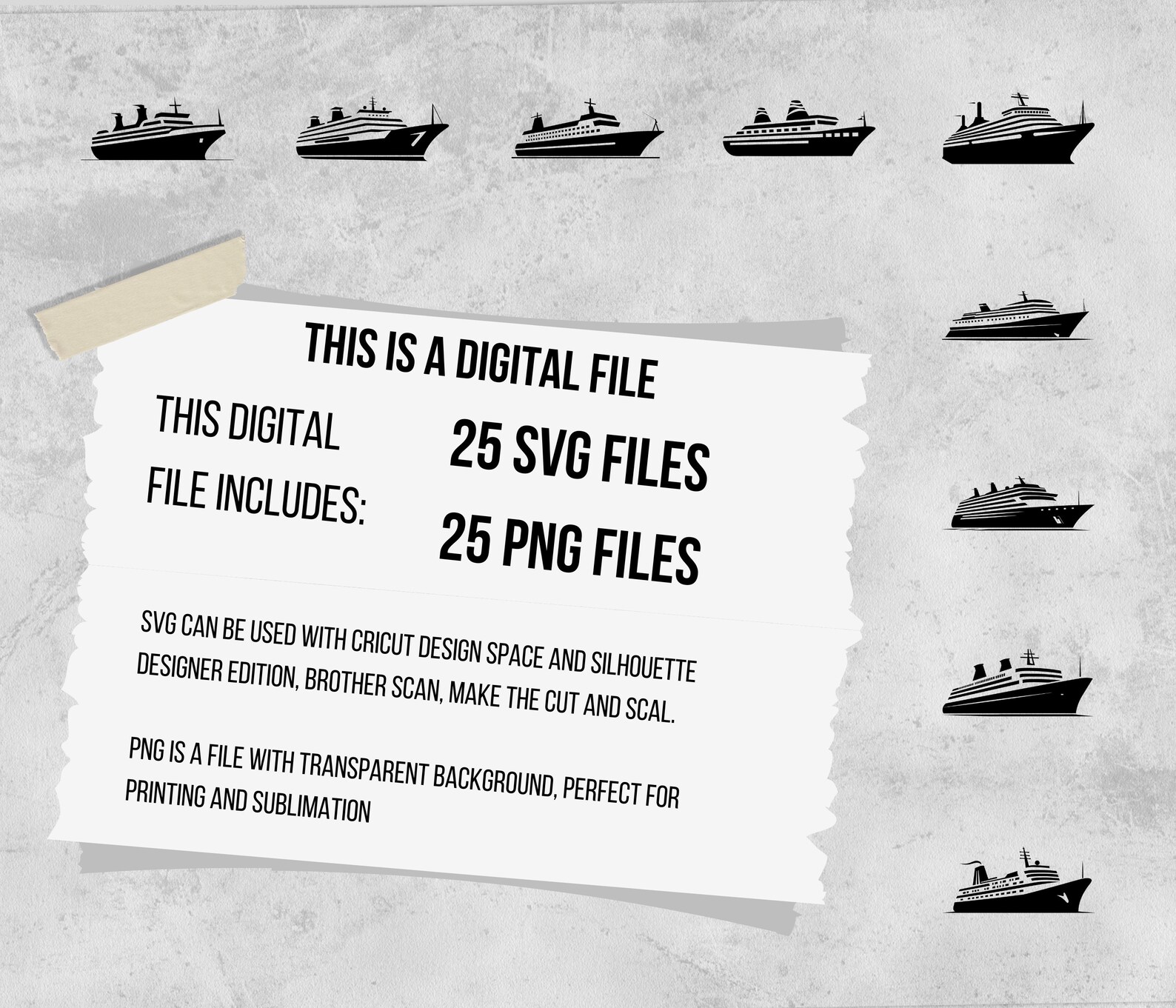 Cruise Ship SVG, Ship Silhouette, Boat SVG, Cruise Ship Cut File ...