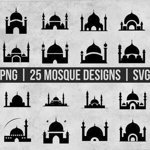 Mosque SVG, Mosque Silhouette, Islamic SVG, Islam SVG, Mosque, Mosque ...