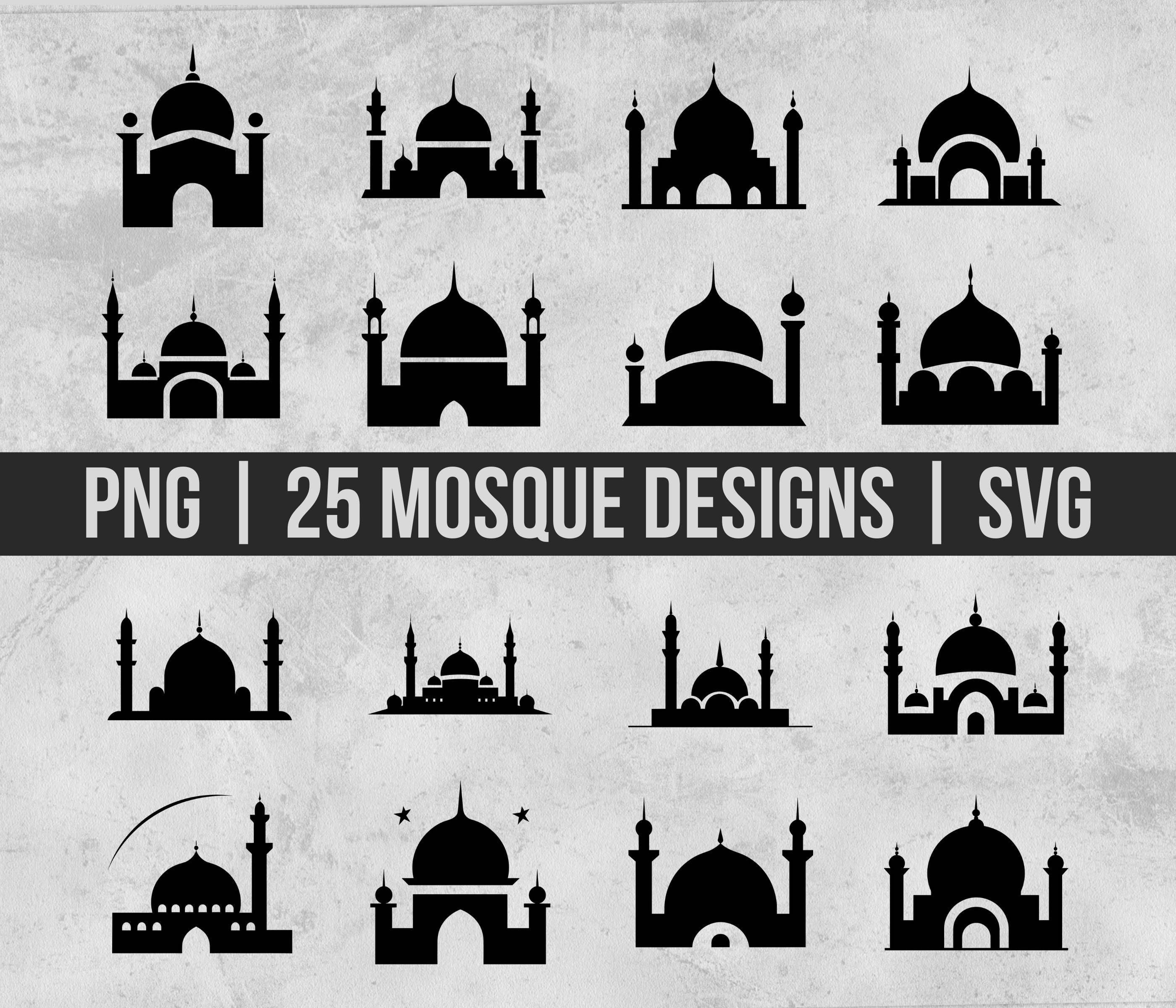 Mosque SVG, Mosque Silhouette, Islamic SVG, Islam SVG, Mosque, Mosque ...