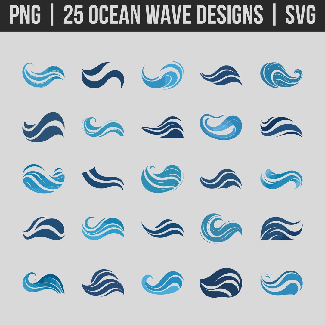 WAVE SVG, Wave Svg Cut Files for Cricut, Wave Clipart, Waves Svg Cut ...