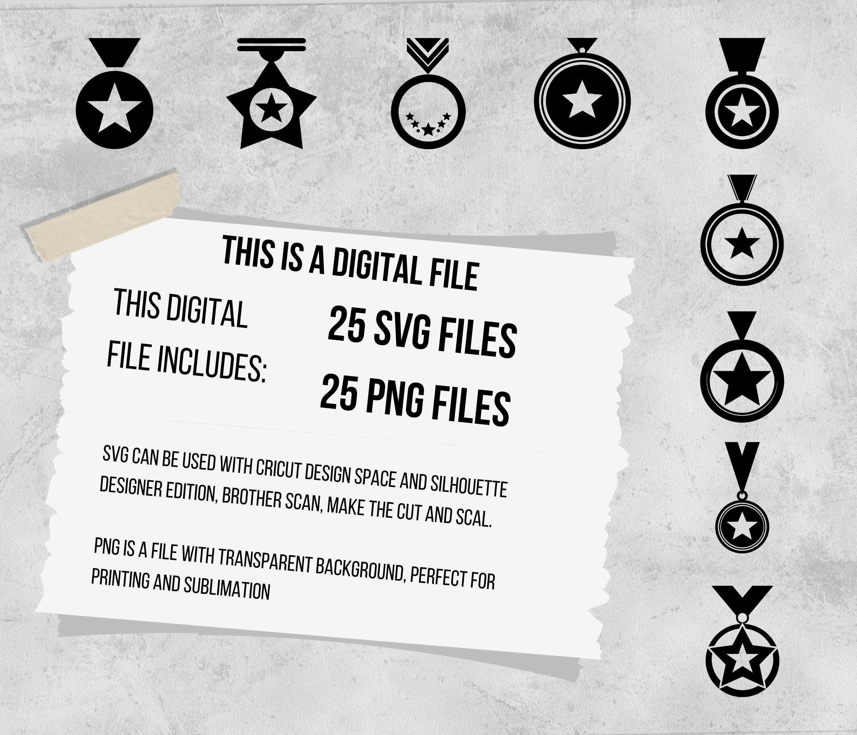 Medals SVG, Medal Cut File, Medal for Cricut, Medal for Silhouette ...