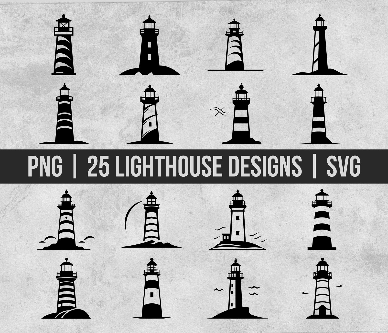 Lighthouse SVG, Lighthouse PNG, Lighthouse Clipart, Lighthouse Bundle ...