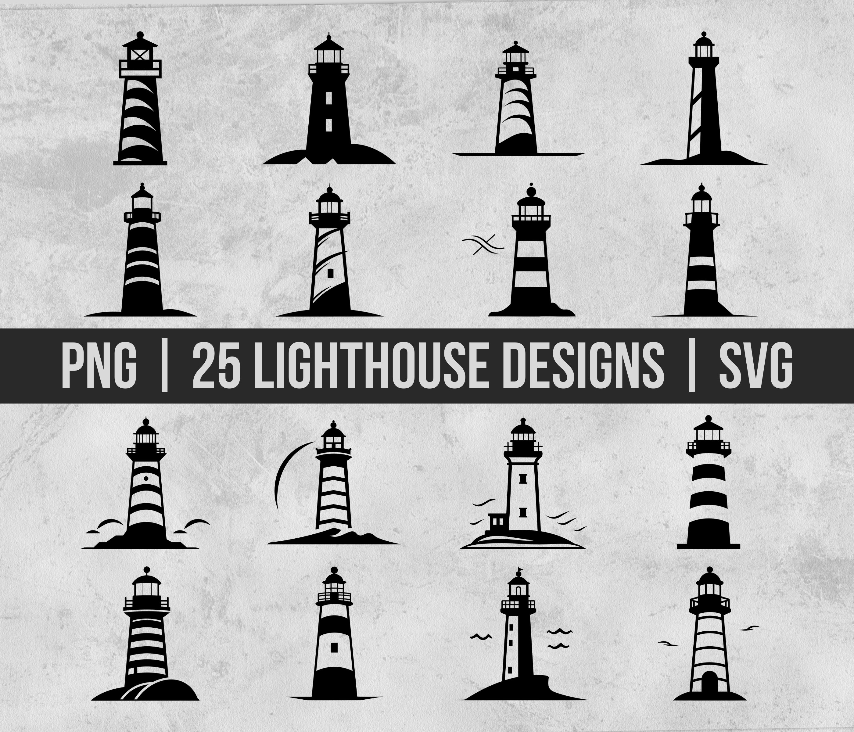 Lighthouse SVG, Lighthouse PNG, Lighthouse Clipart, Lighthouse Bundle ...