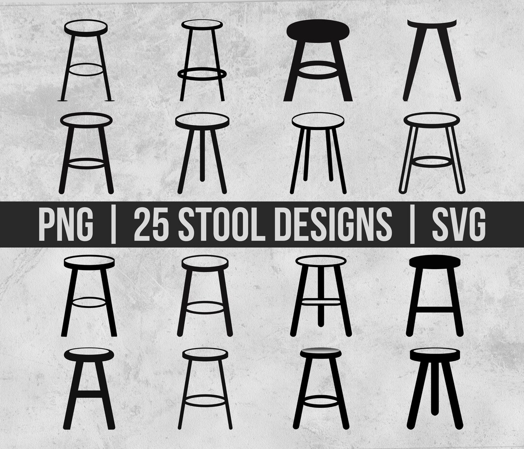 Stool SVG, Stool Cricut, Stool Silhouette, Stool Cut File, Stool Clip ...
