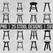 Stool SVG, Stool Cricut, Stool Silhouette, Stool Cut File, Stool Clip ...