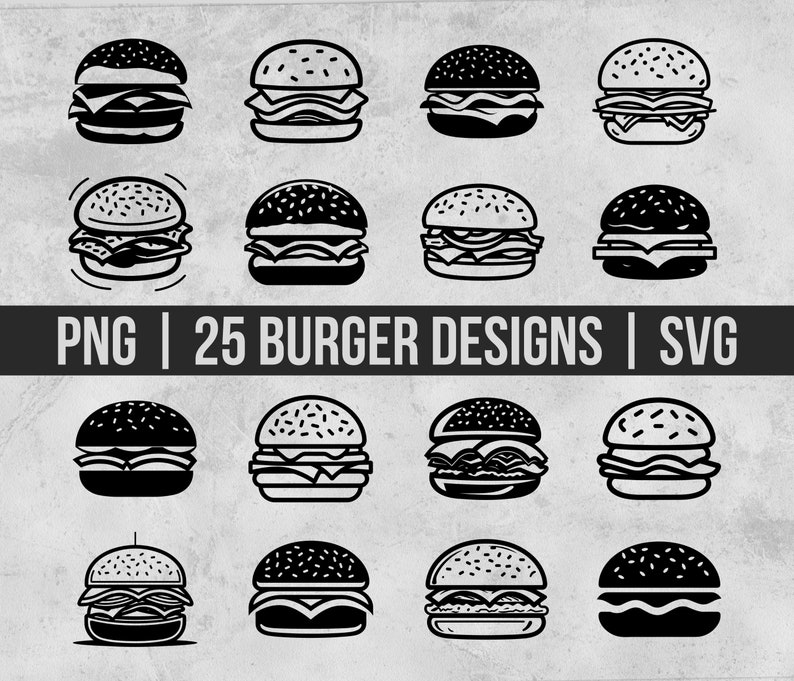 Burger SVG, Fast Food Svg,burger Cut File,fastfood Clipart,burger ...
