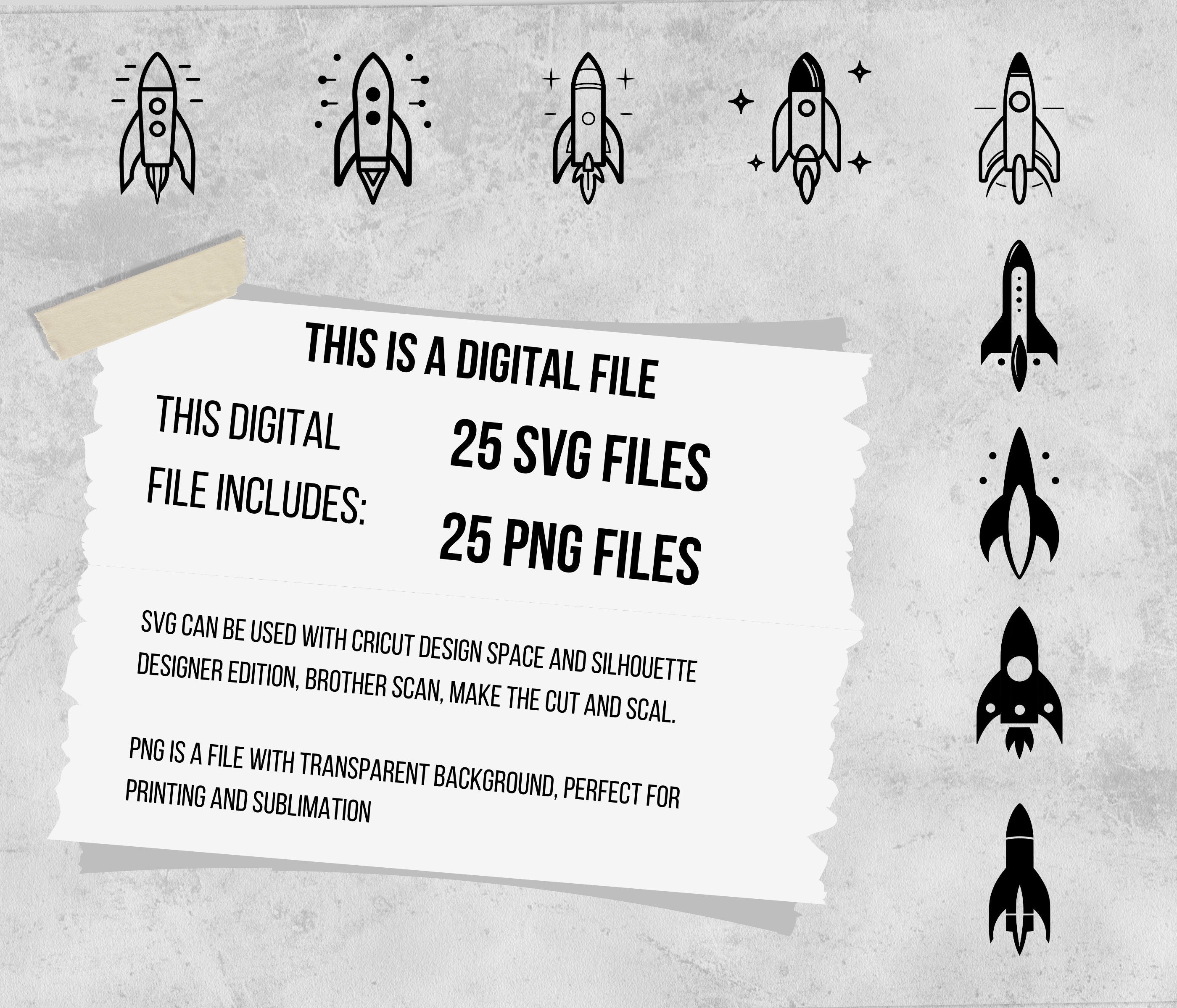 Cohete SVG, Cohete Espacial SVG, Silueta de Cohete, Cricut de Cohete ...