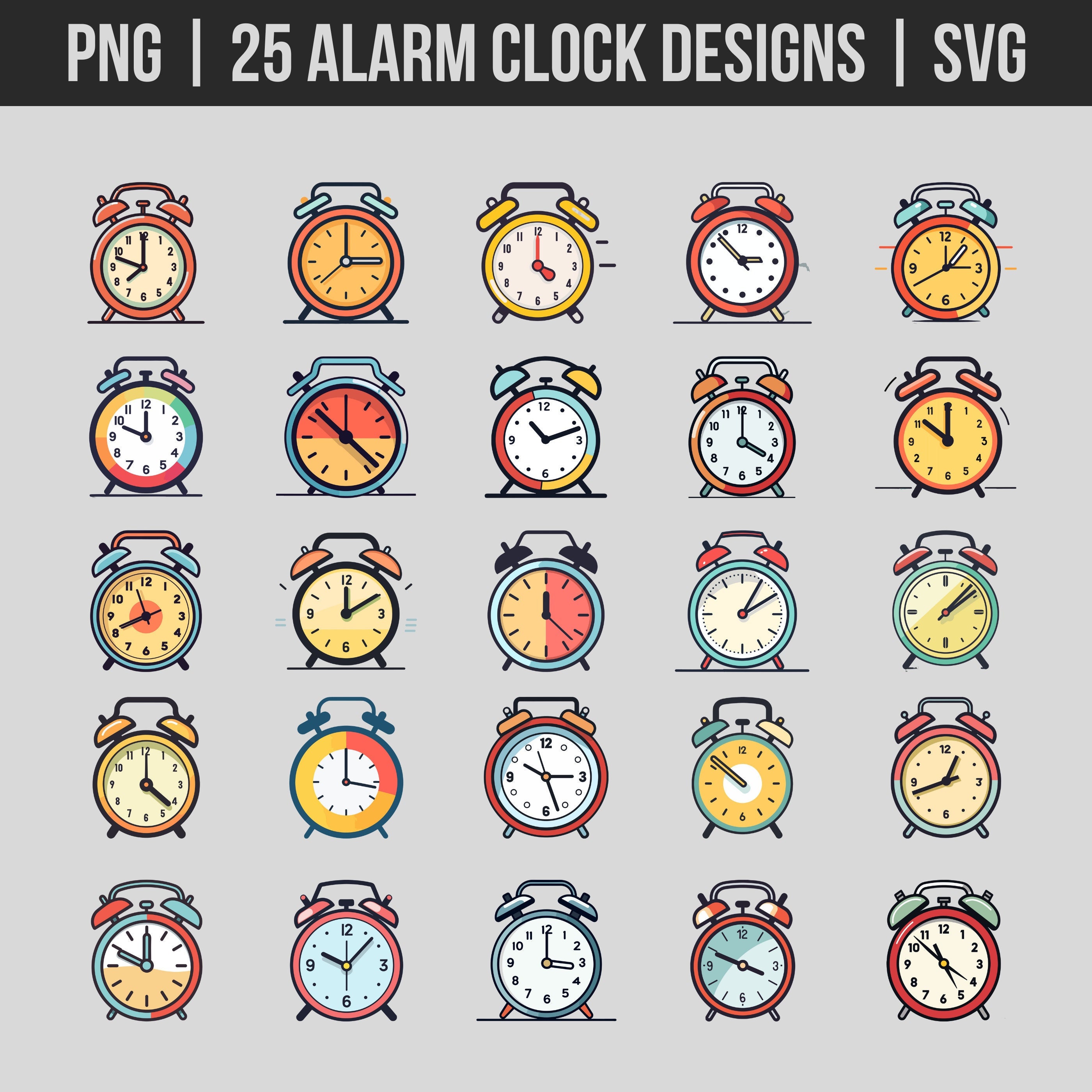 Alarm Clock, Clock Svg, Time Clock, Time Clipart, Clock Png, Clock ...