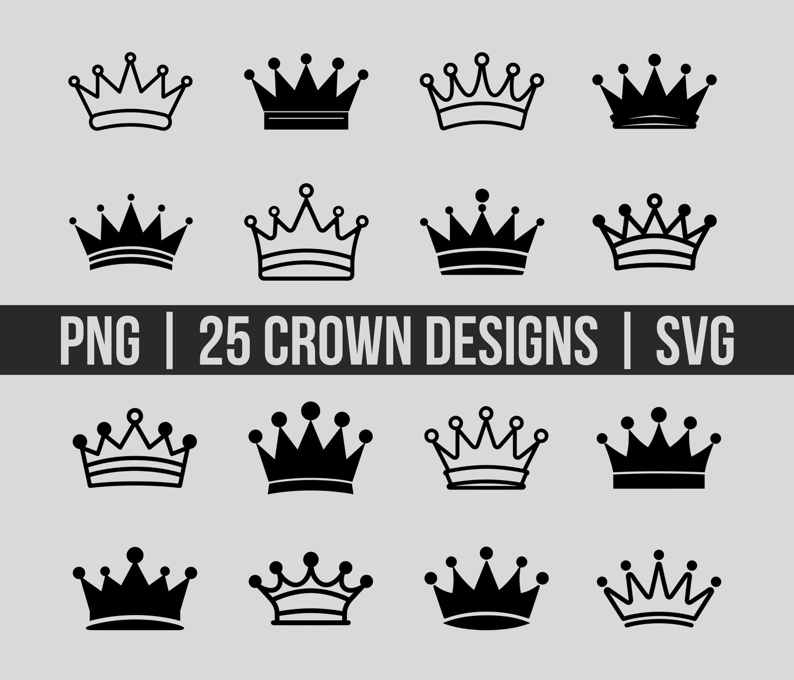 Crown SVG, Crown Silhouette, Royal Crown SVG, King Crown SVG, Royal ...