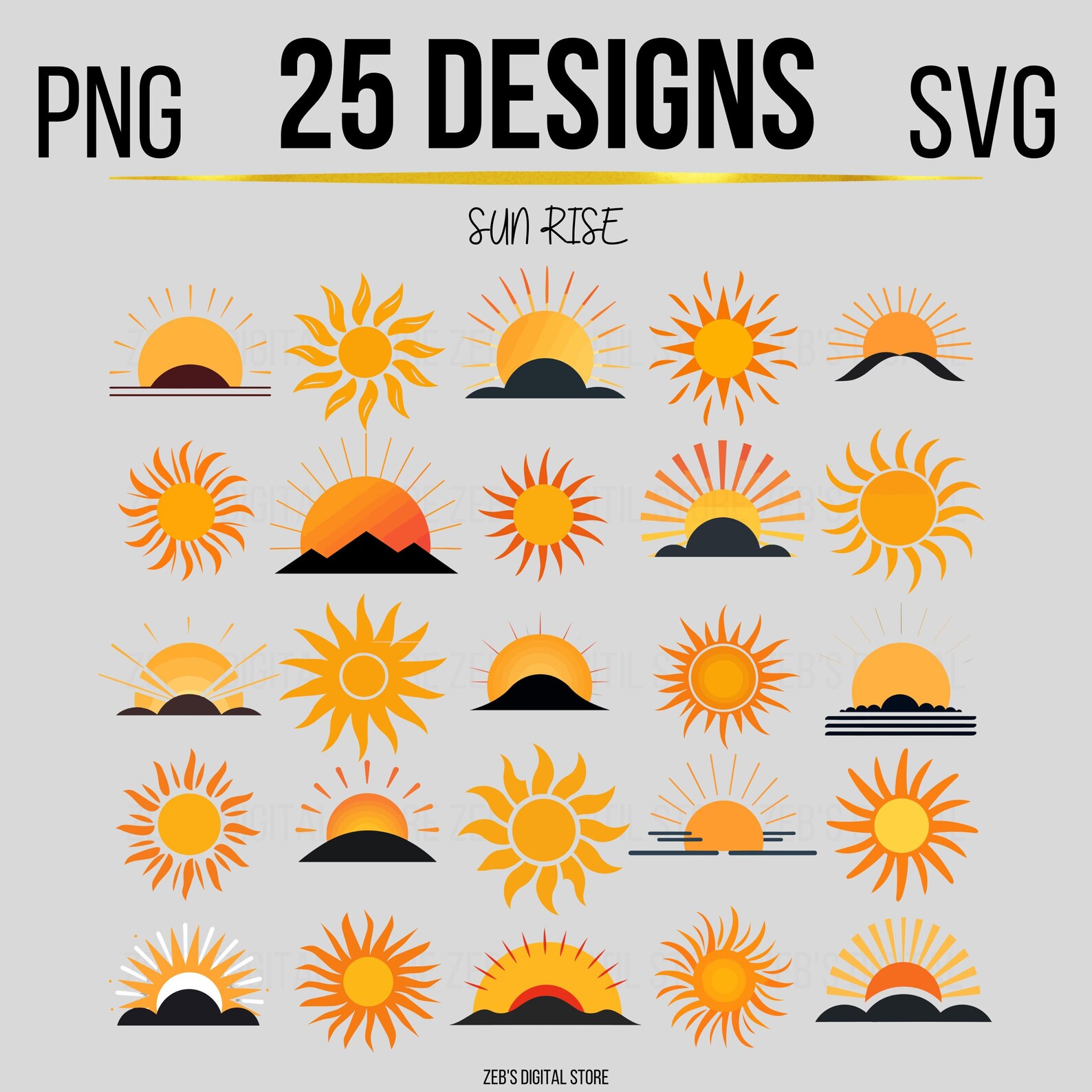 Sunrise SVG Sun Svg for Cricut Sunrise Clipart Sunrise Cut File Sun Svg ...