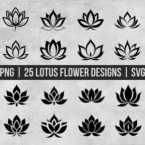 Lotus Flower SVG, Lotus SVG, Lotus Flower Clipart, Lotus Silhouette ...
