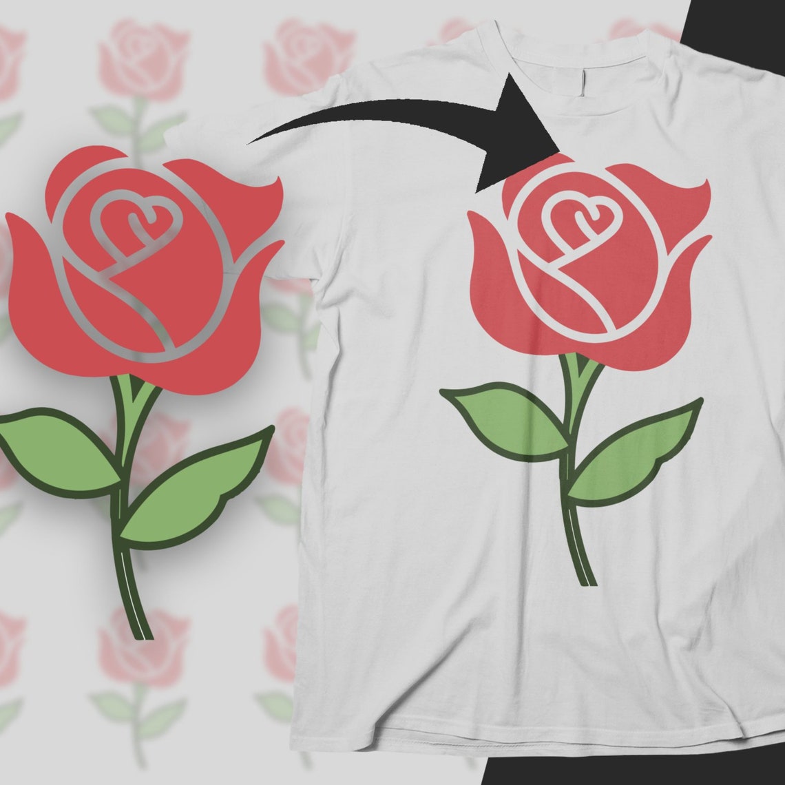 Rose Vector, Roses Cut File, Rose Cut File, Rose Silhouette, Rose Svg ...