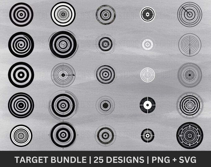 Bull's Eye Target SVG, PNG Target Svg, Target Practice Svg, Target ...