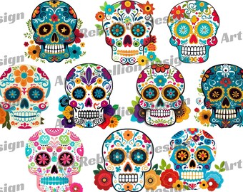 Sugar Skull Owl Clipart - Cute Day of the Dead Animal Clip Art in PNG ...