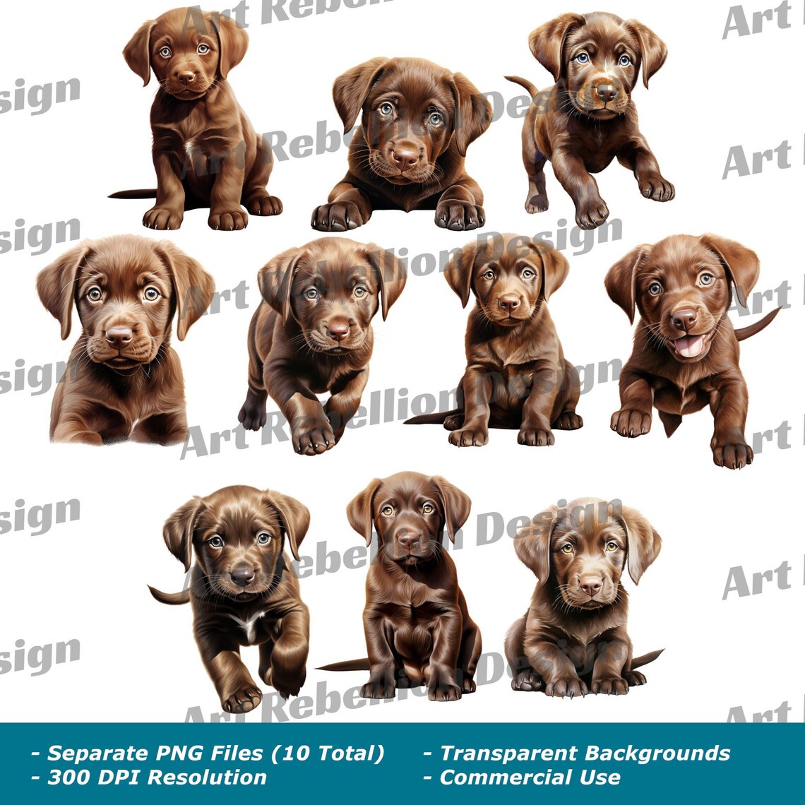Chocolate Labrador Puppy Clipart - Cute Puppy Dog Clip Art in PNG ...