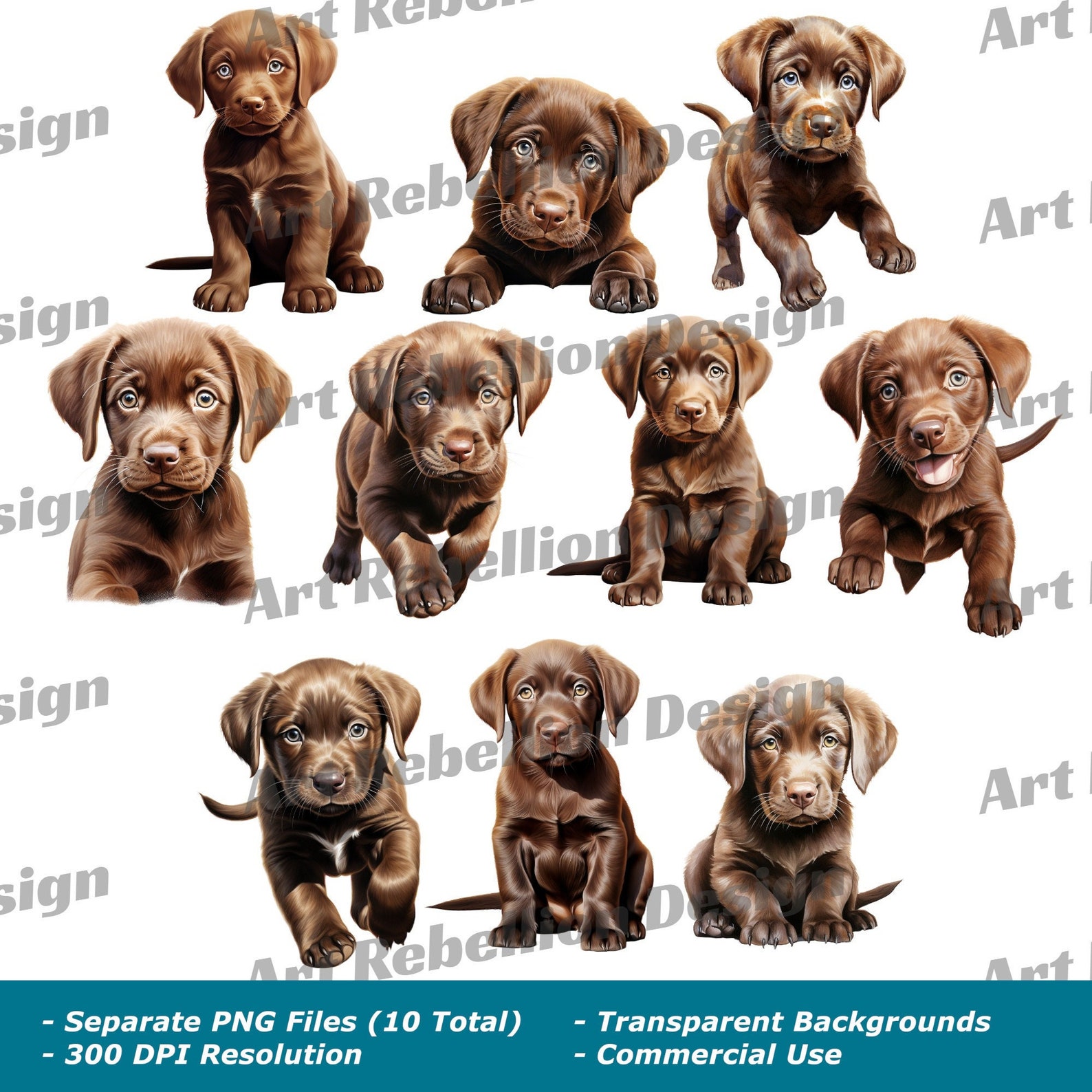 Chocolate Labrador Puppy Clipart - Cute Puppy Dog Clip Art in PNG ...
