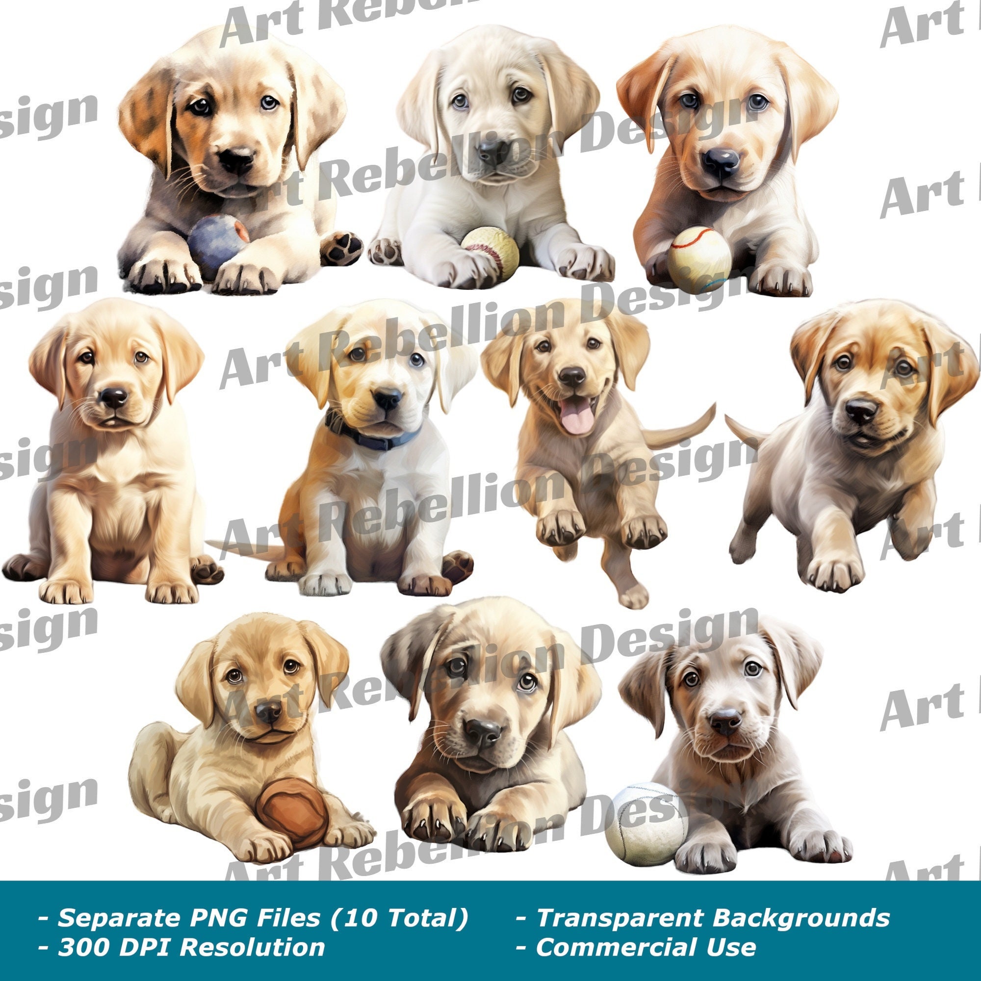 Yellow Labrador Puppy Clipart - Cute Puppy Dog Clip Art in PNG ...
