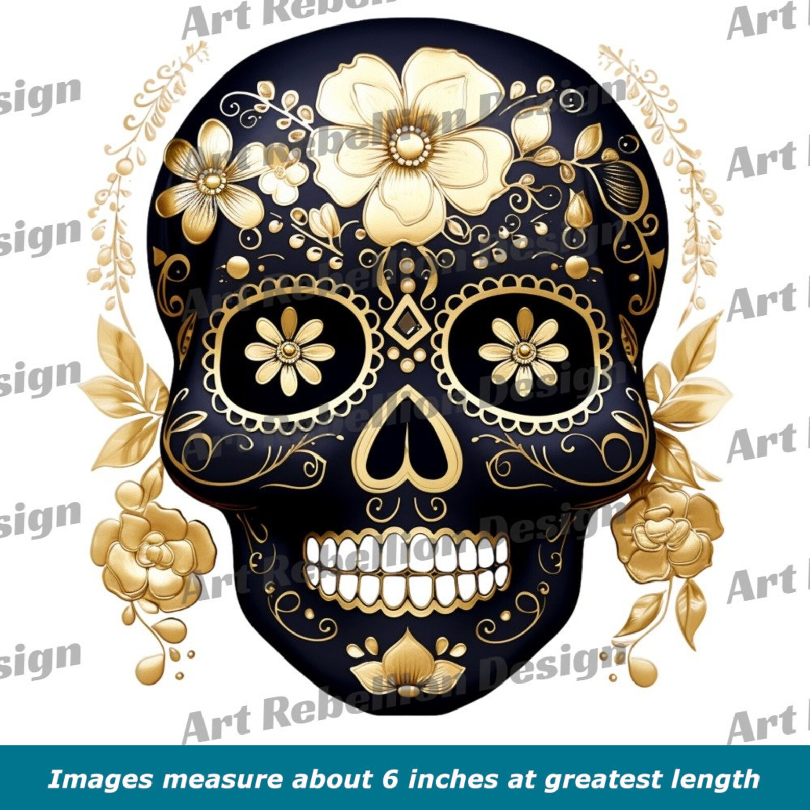 Sugar Skull Collection Clipart 50 Cute Sugar Skull Clip Art - Etsy