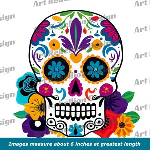 Day of the Dead Sugar Skull Clipart - Cute Sugar Skull Clip Art in PNG ...