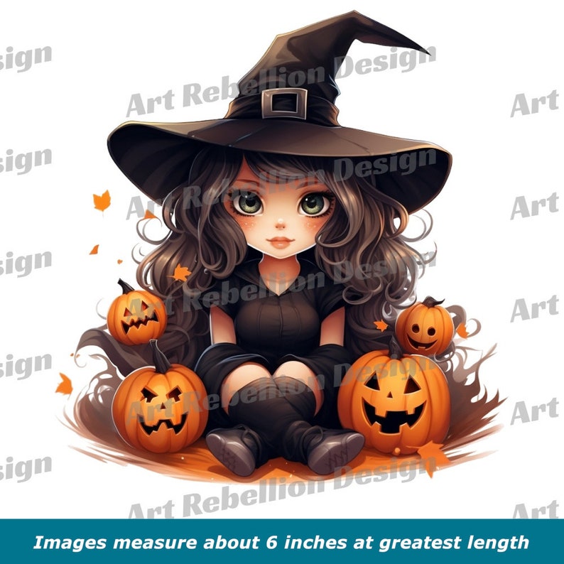 Cute Witch Clipart - Cute and Spooky Halloween Clip Art in PNG ...