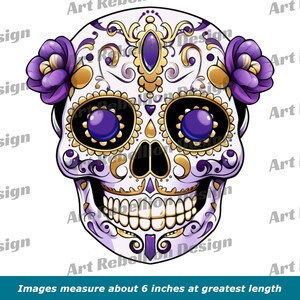 Day of the Dead Sugar Skull Clipart - Cute Sugar Skull Clip Art in PNG ...