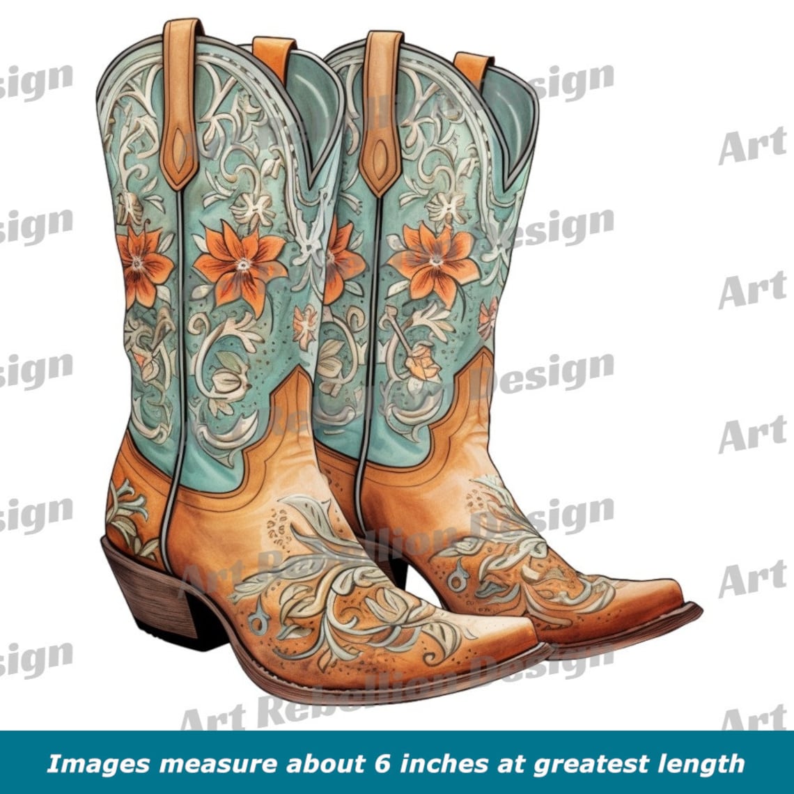 Cowboy Boots Clipart - Non-traditional Style Country Western Boots Clip ...