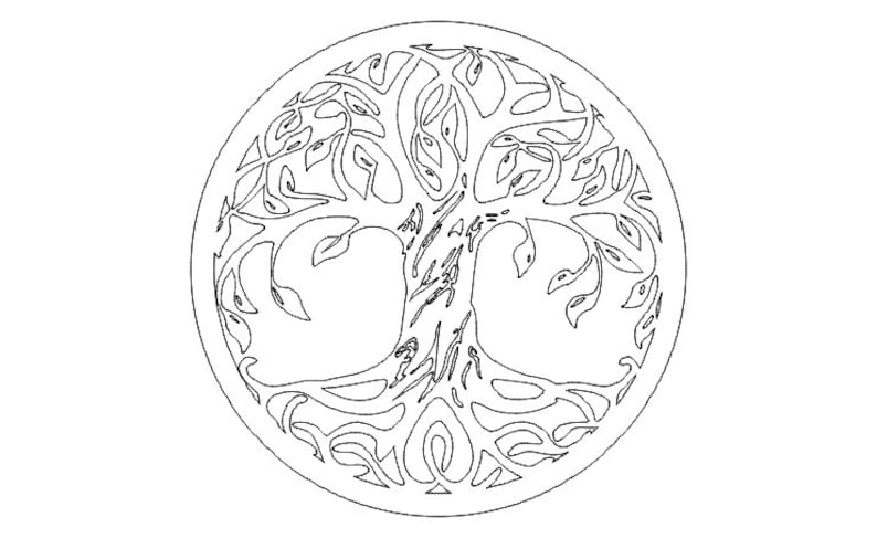 Tree of Life Roots Scroll Dxf File Download, Cnc Plasma, Cnc Router ...