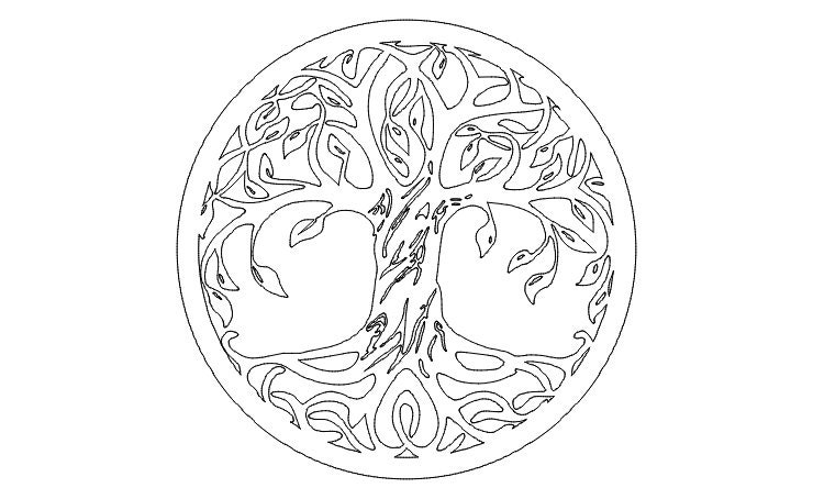 Tree of Life Roots Scroll Dxf File Download, Cnc Plasma, Cnc Router ...