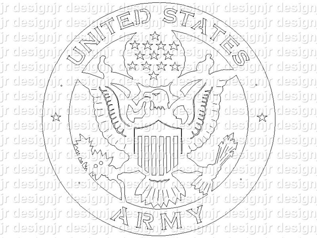 United States Army Dxf Digital Download/cnc Plasma/cnc Router/cnc Laser ...