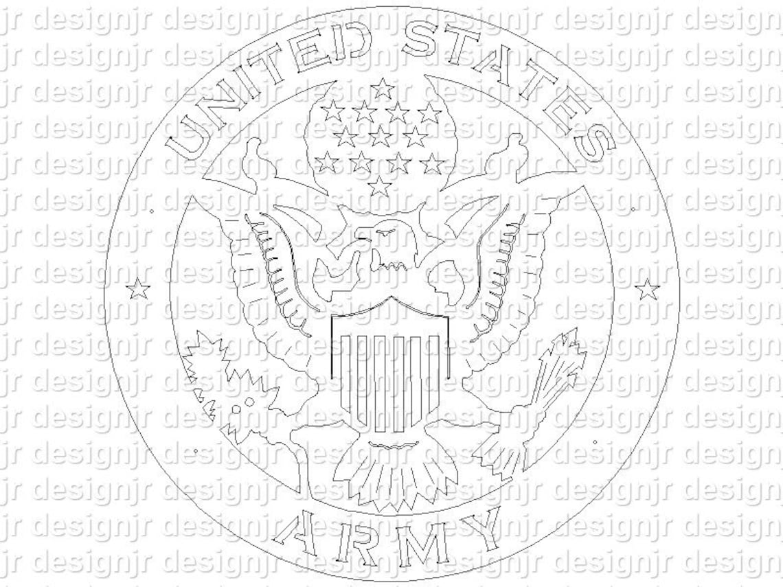 United States Army Dxf Digital Download/cnc Plasma/cnc Router/cnc Laser ...
