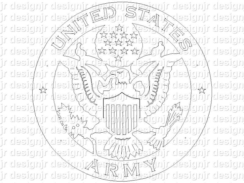 United States Army Dxf Digital Download/cnc Plasma/cnc Router/cnc Laser ...