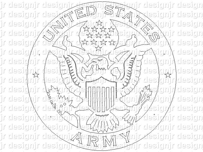 United States Army Dxf Digital Download/cnc Plasma/cnc Router/cnc Laser ...