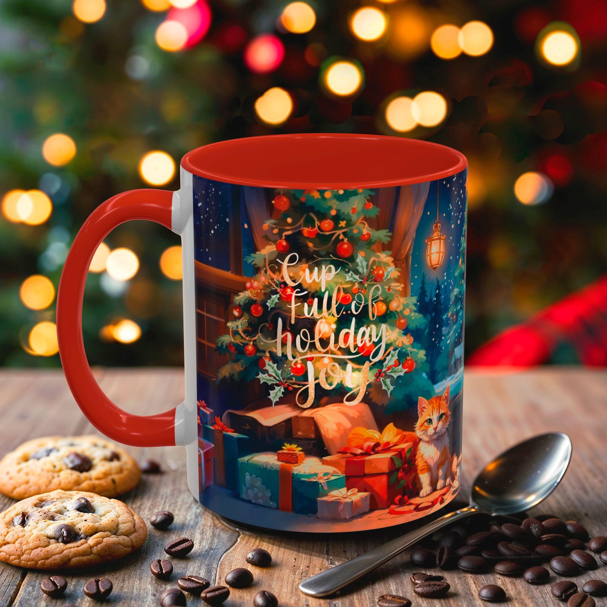 Christmas Magic Santa Claus Mug Cozy Holiday Coffee Tea Cup Festive ...