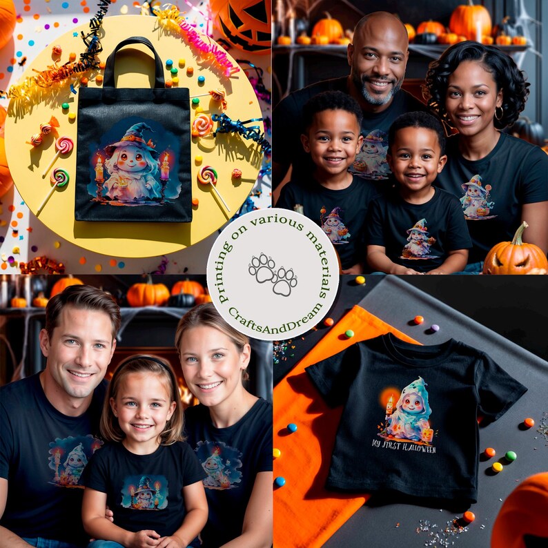 Cute Ghosts Watercolor Clipart | Halloween PNG | Kawaii Ghosts ...