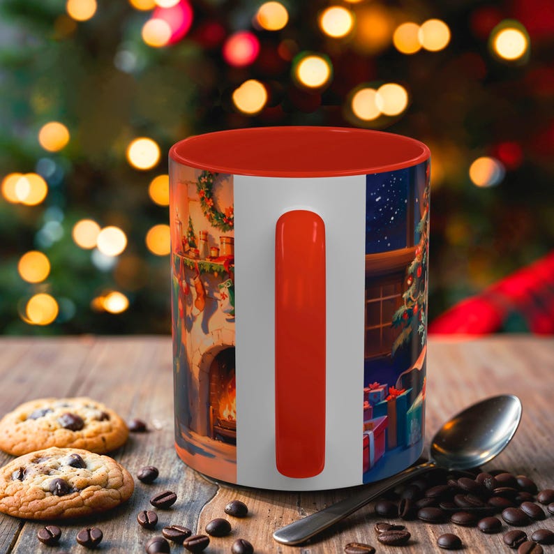 Christmas Magic Santa Claus Mug Cozy Holiday Coffee Tea Cup Festive ...