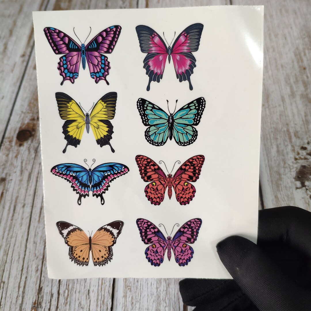 Colorful Butterfly Temporary Tattoo Sticker Waterproof - Etsy