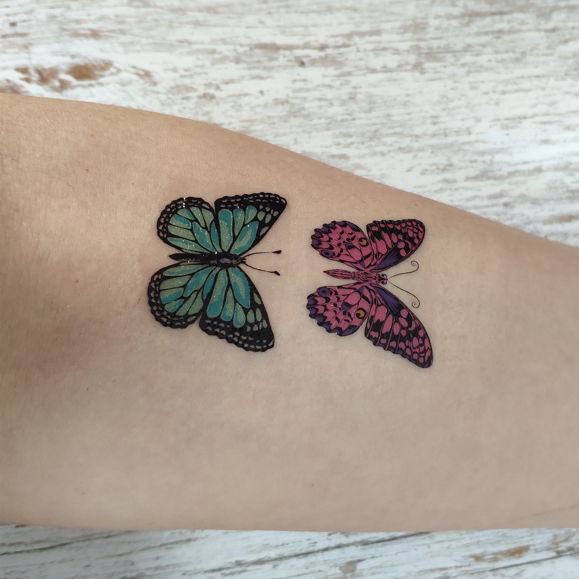 Colorful Butterfly Temporary Tattoo Sticker Waterproof - Etsy